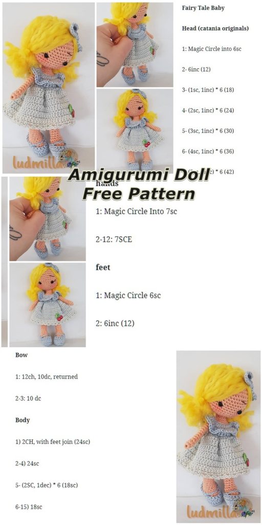 Amigurumi Doll Fairy Tale Baby Free Crochet Pattern – Amigurumi