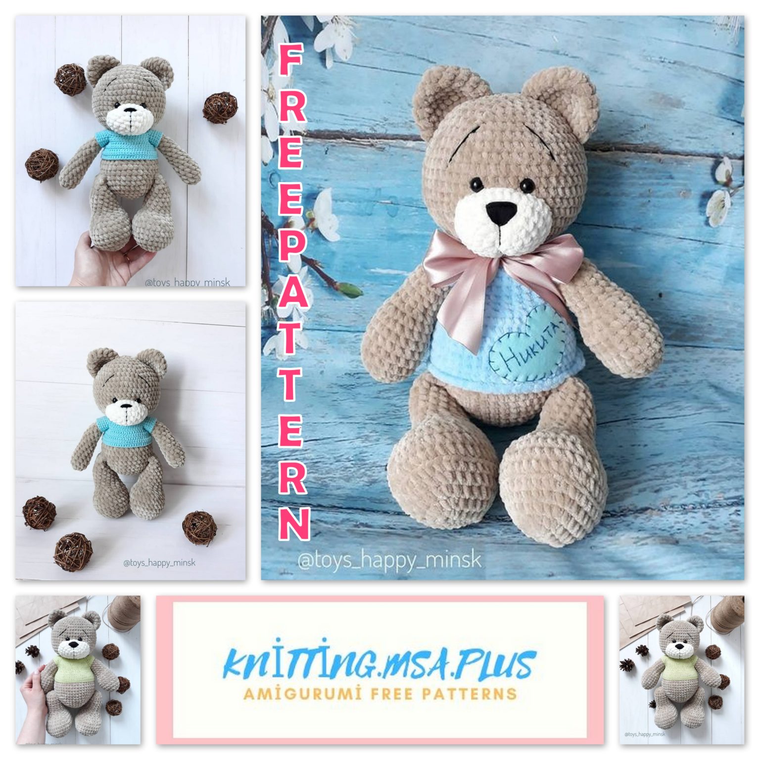 Amigurumi Teddy Bear Free Crochet Pattern and Tutorial - Amigurumi